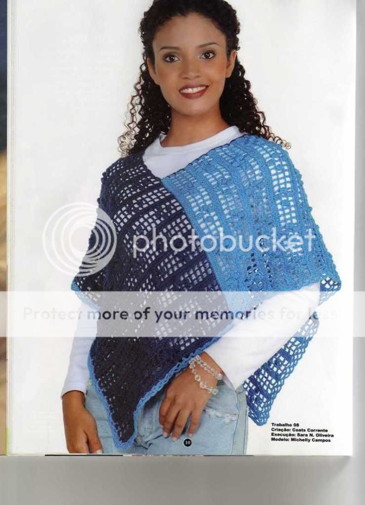 Poncho dama - P - Articole crosetate pentru adulti partea a 20-a